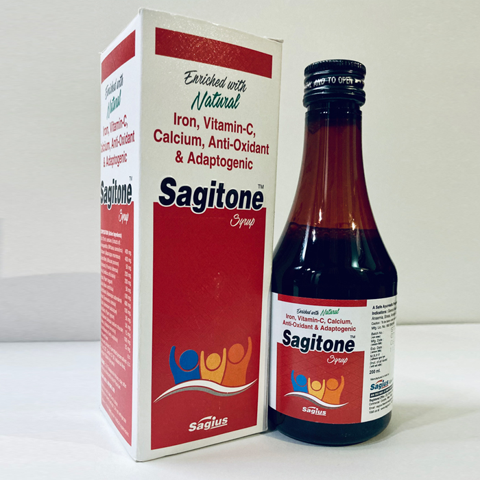 Sagitone Syrup (Herbomineral, Haematinic) - sagius.in